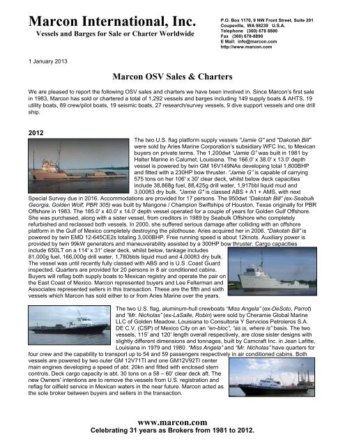 Marcon International, Inc.