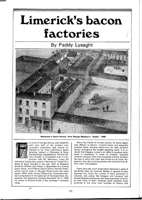 Limerick's Bacon Factories by Paddy Lysaght - Limerick City Council
