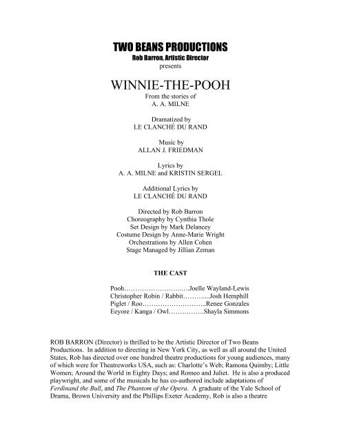 WINNIE-THE-POOH - Theatreworks USA!