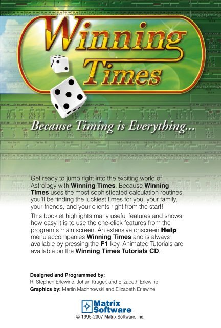 Winning Times - Matrix Astrology Software