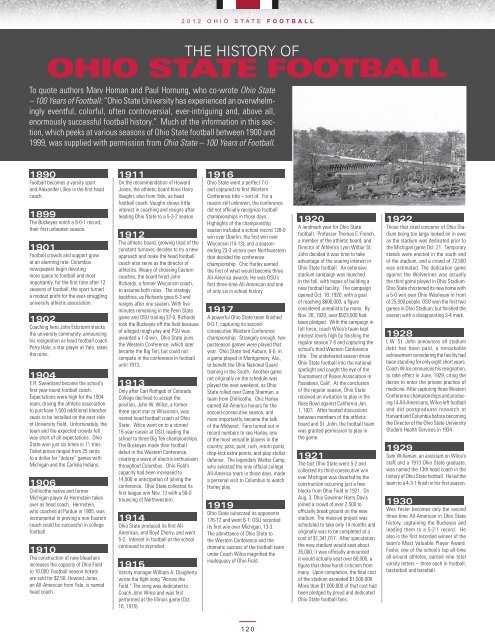 history of Ohio State football - Ohio State Buckeyes