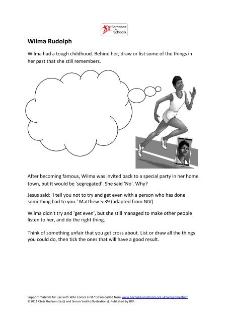 Wilma Rudolph - Barnabas in Schools