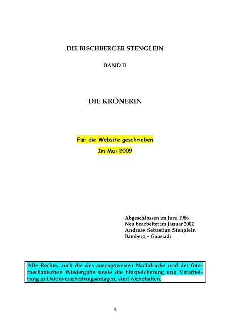 DIE BISCHBERGER STENGLEIN - Andreas Stenglein