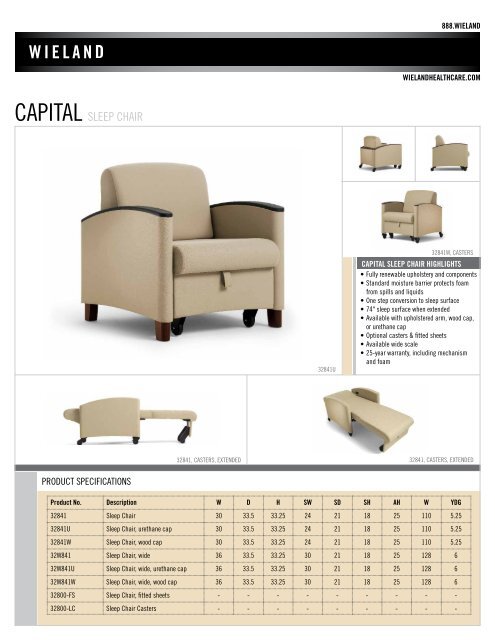 CAPITAL SLEEP CHAIR - Wieland