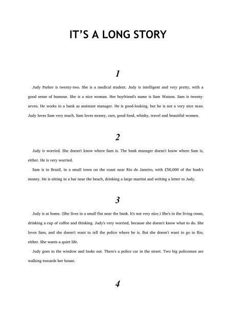 it's a long story 1 - eslhandouts.com