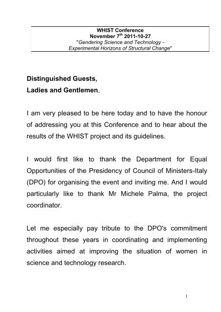 Distinguished Guests, Ladies And Gentlemen - Asdo