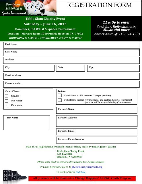REGISTRATION FORM