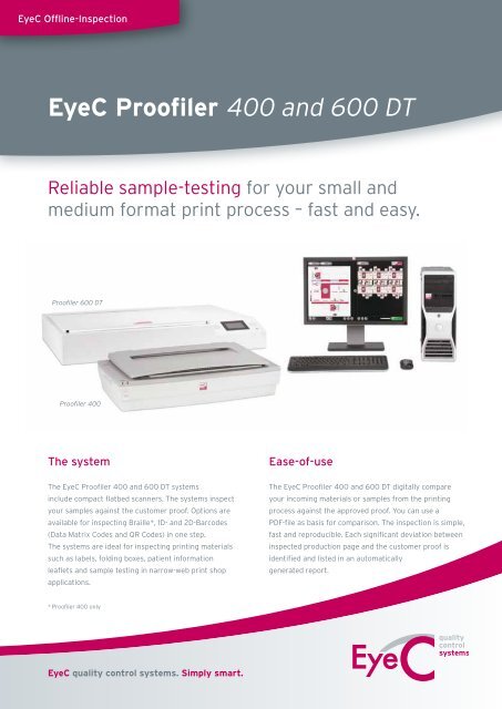EyeC Proofiler 400 and 600 DT - EyeC-GmbH