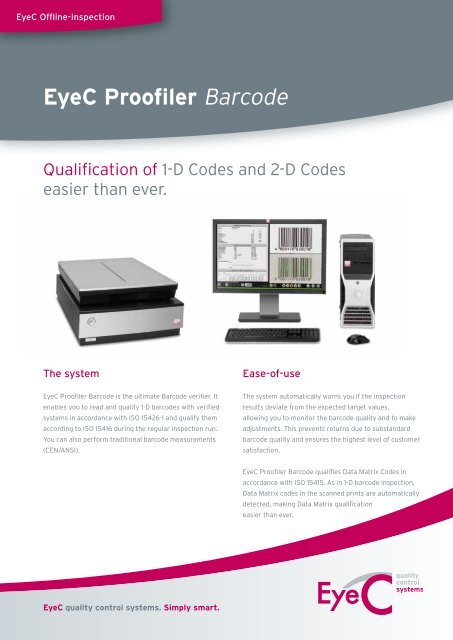 EyeC Proofiler Barcode - EyeC-GmbH