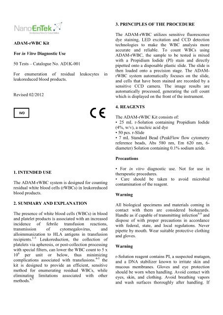 Kit_package insert manual - NanoEntek