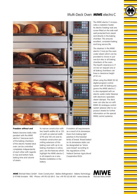 Multi-Deck Oven MIWE electro C - Allied Bakery Equipment