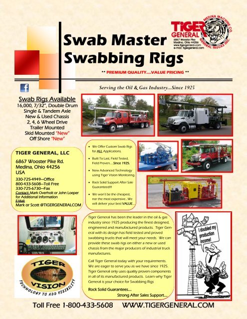 Swabbing Rigs Swab Master - Tiger General