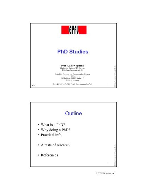 What is a Ph.D.? - EPFL