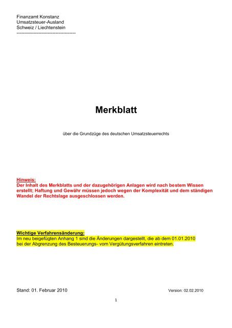 Merkblatt