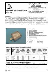 Datasheet pressure gauge series HMG - Kalinsky Sensor Elektronik