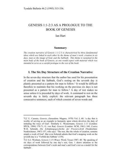 Book Of Genesis Summary