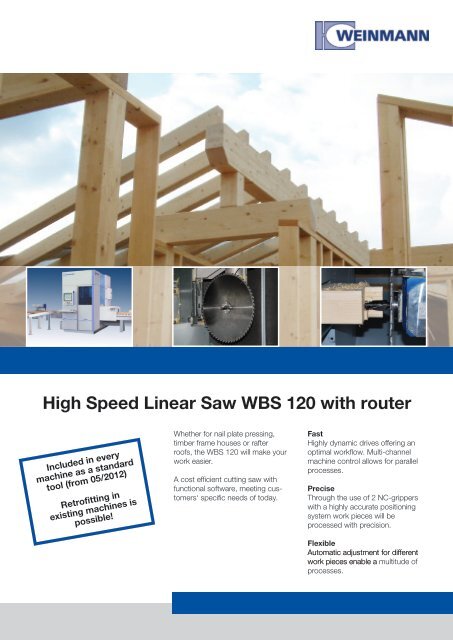High Speed Linear Saw WBS 120 with router - HOMAG Group