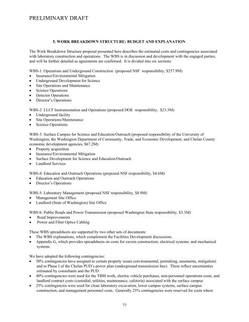 Work Breakdown Structure: Budget and Explanation