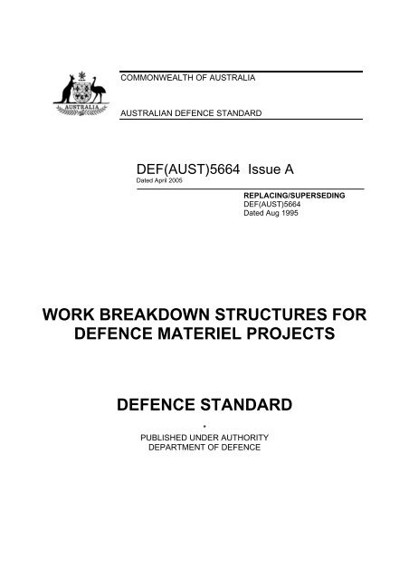 DEF(AUST)5664 - Department of Defence