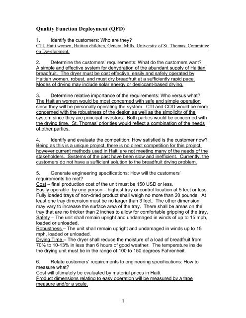 Preliminary Work Breakdown Structure (WBS) - University of St ...