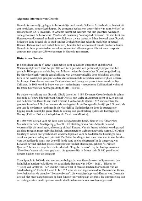 Algemene informatie Groenlo