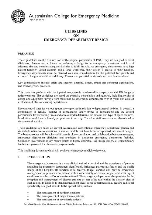 G15 – Emergency Departm