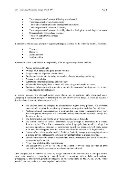 G15 – Emergency Departm
