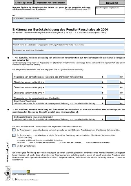 Pendler-Pauschale L34