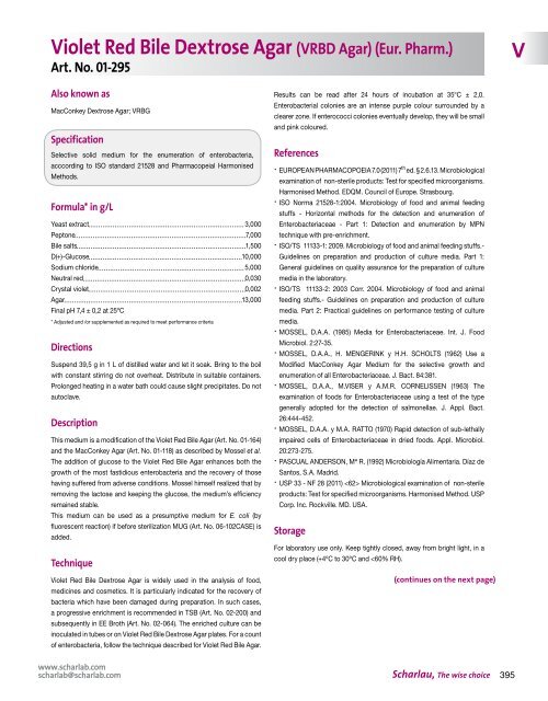 Violet Red Bile Dextrose Agar (VRBD Agar) (Eur. Pharm.) V