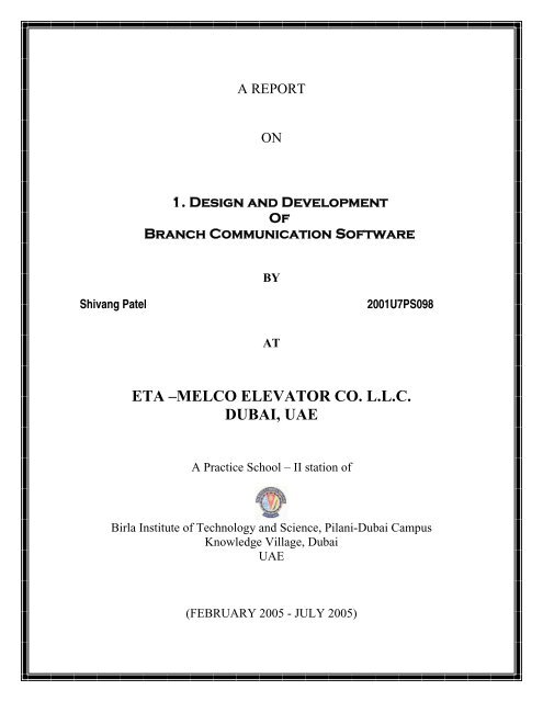 eta -melco elevator co. l.l.c. dubai, uae