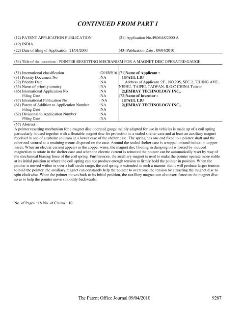 continued from part 1 - Controller General of Patents, Designs, and ...