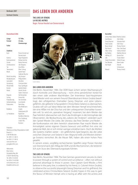 DAS LEBEN DER ANDEREN - Berlinale