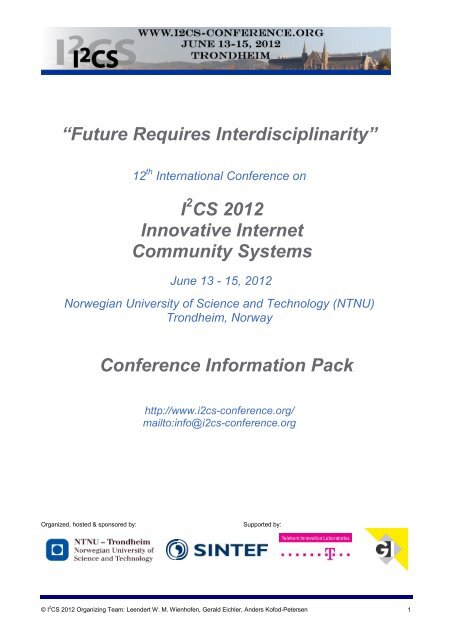 Conference Information Pack - NTNU