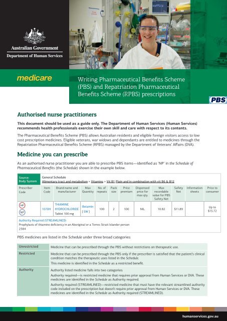 (PBS) and Repatriation Pharmaceutical Benefits Scheme - Medicare ...