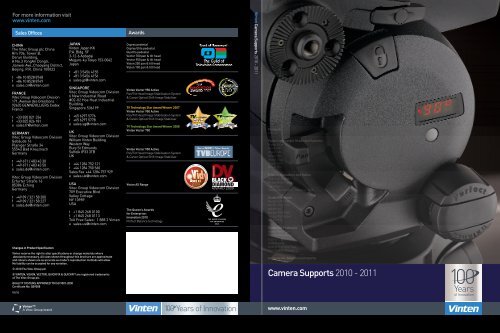 Vinten Camera Support Brochure