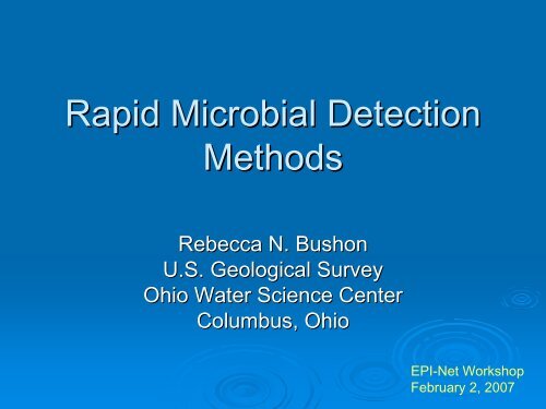 Rapid Microbial Detection Methods - EPI-NET