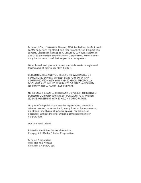 LonTalk Protocol Specification