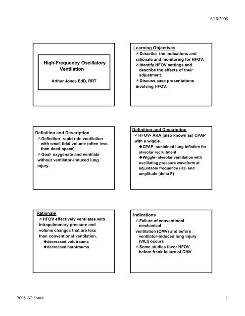 High-Frequency Oscillatory Ventilation