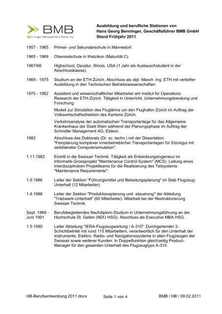 Detailliertere Informationen zur Person