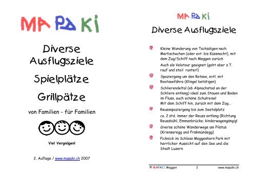 Diverse Ausflugsziele - MAPAKi Meggen