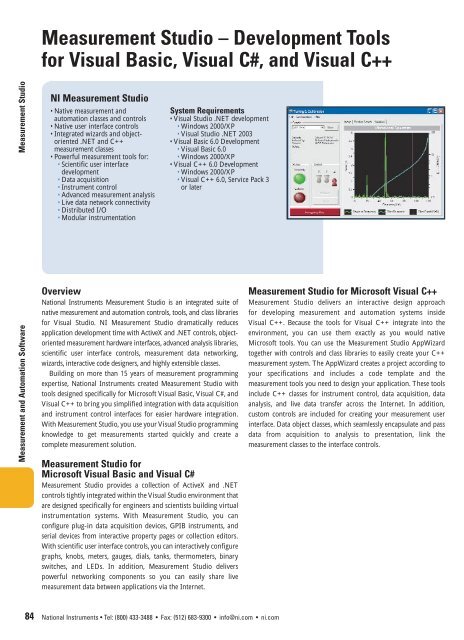 Measurement Studio – Development Tools for Visual Basic, Visual ...