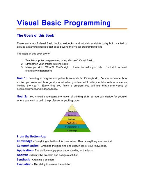 Visual Basic Programming COP 1000 Principles Of Computer 