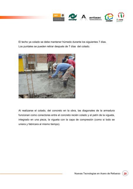 El techo ya colado se