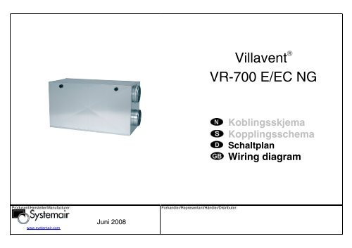 VR700 E-EC NG Schaltplan - Systemair