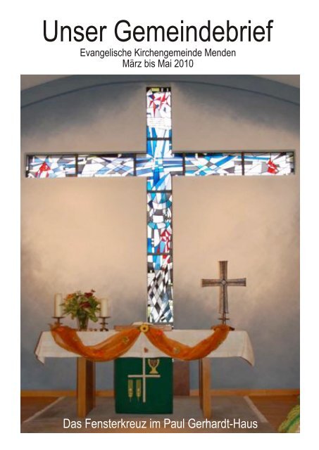 Unser Gemeindebrief - Ev. Kirchengemeinde Menden