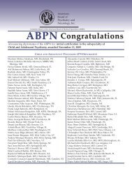 ABPN Congratulations - American Board of Psychiatry and Neurology