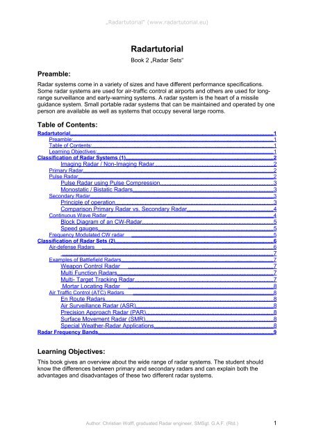 Radar Basics - Book 2 - Radartutorial .eu