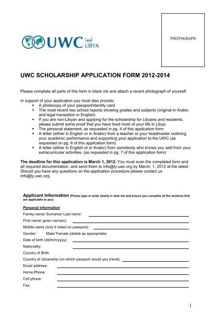 Uwc Student Data Application Form 2023 - Printable Forms Free Online Uwc Student Data Application Form 2023 - Printable Forms Free Online