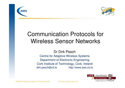 Communication Protocols For Wireless Sensor Networks Wisen