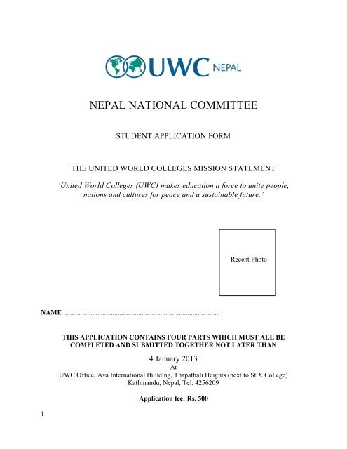 Uwc Scholarship Application Form 2023 - Printable Forms Free Online Uwc Scholarship Application Form 2023 - Printable Forms Free Online